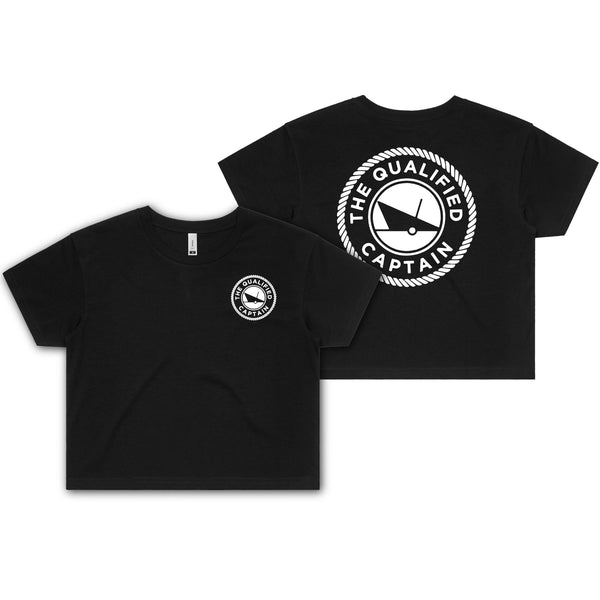 Womens Crop Flowy Tee | The Qualified Captain | Boating Instagram – The Qualified Captain™